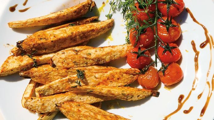 Κολοκάσι-Πούλλες ριγανάτες µε καπνιστή πάπρικα και λεµονοθύµαρο | Απλές ...